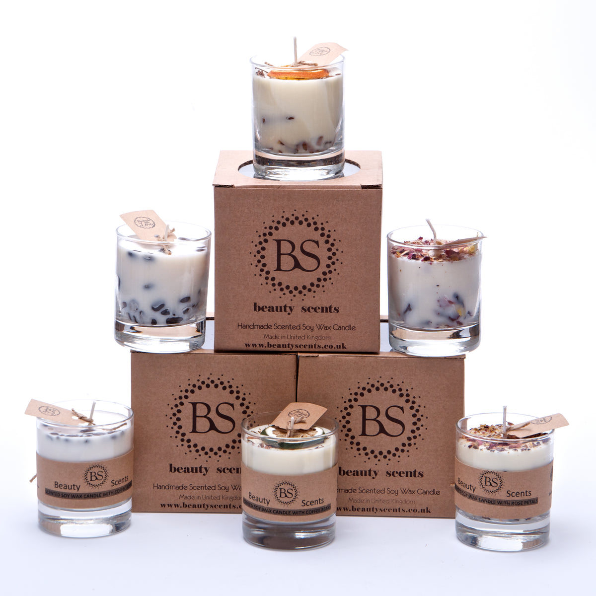Candles in glass container by box of 6 – Beauty Scents Wholesale UK